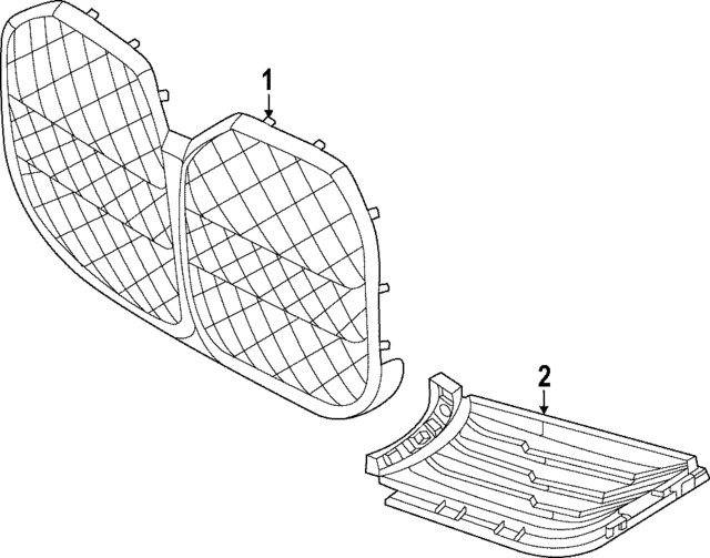 Genuine BMW 51-13-9-466-883 | G26 4 Series GC Gloss Black Front Kidney ...