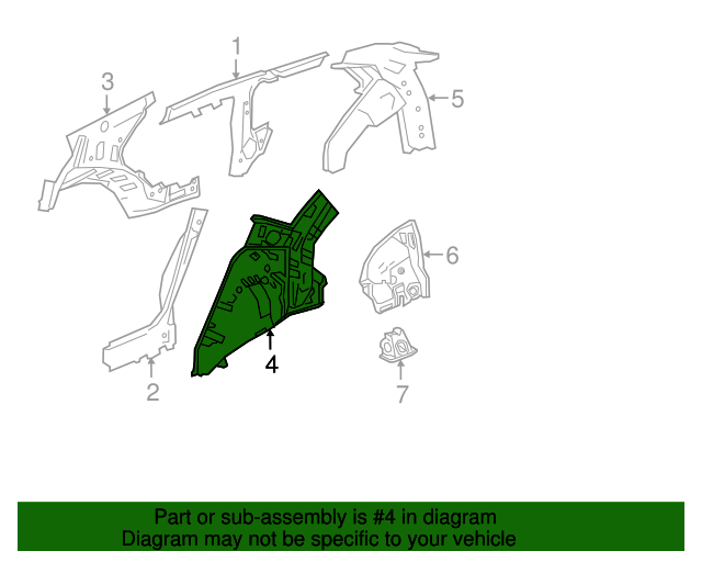 64730-TG7-A00ZZ - Wheelhouse, L Rear - 2016-2021 Honda Pilot | Honda ...