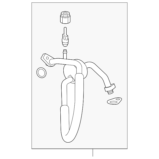 Genuine OEM Ford Part - A/C Refrigerant Suction Hose HL3Z-19867-N ...