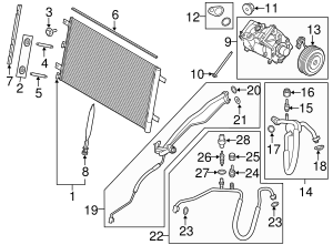 HL3Z-19867-N - A/C Refrigerant Suction Hose - 2017-2020 Ford F-150 ...