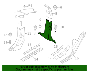 51-43-7-496-418 - Lower Center Pillar Trim 2019-2023 BMW | BMW OEM Parts