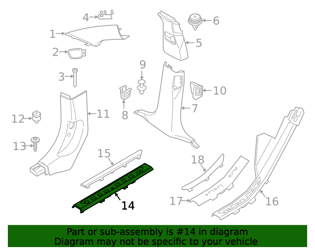Genuine BMW 51-47-7-953-939 | Front Sill Plate | FREE Shipping on Most ...