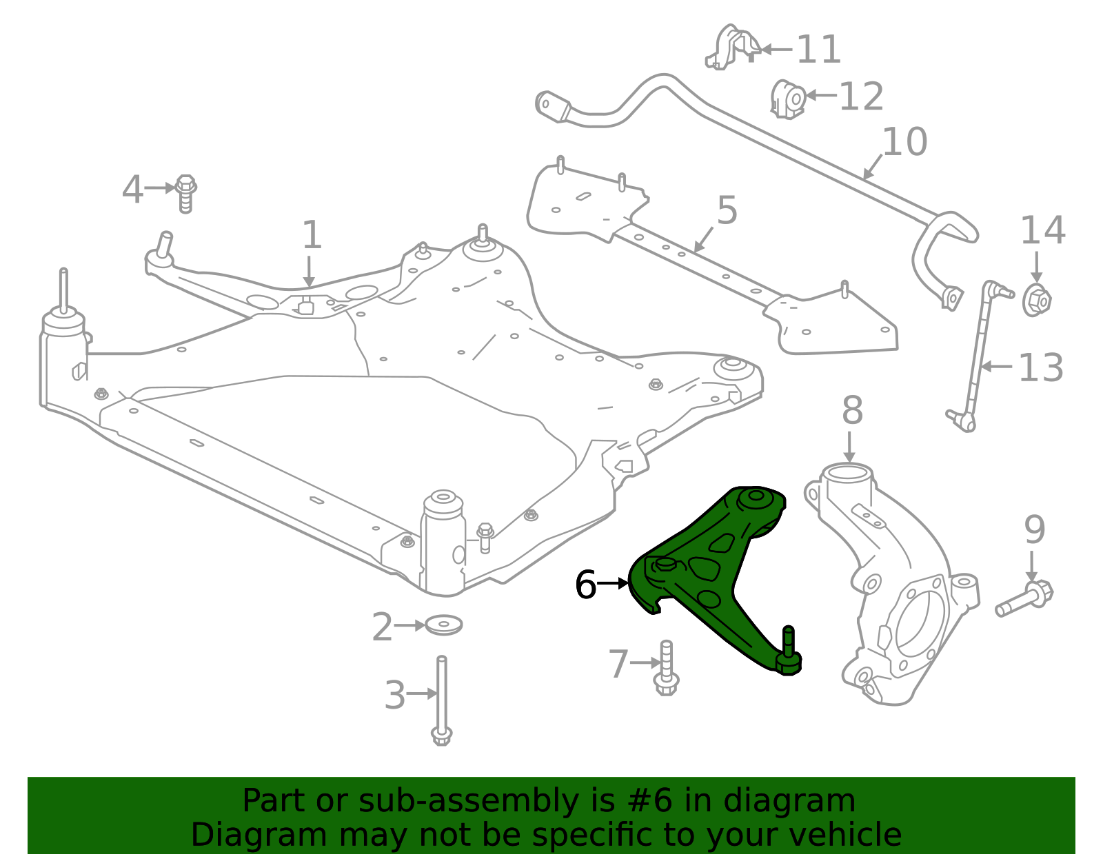 2019-2025 Nissan Altima Control Arm 54500-6CA0A | Bill Kay Nissan Parts