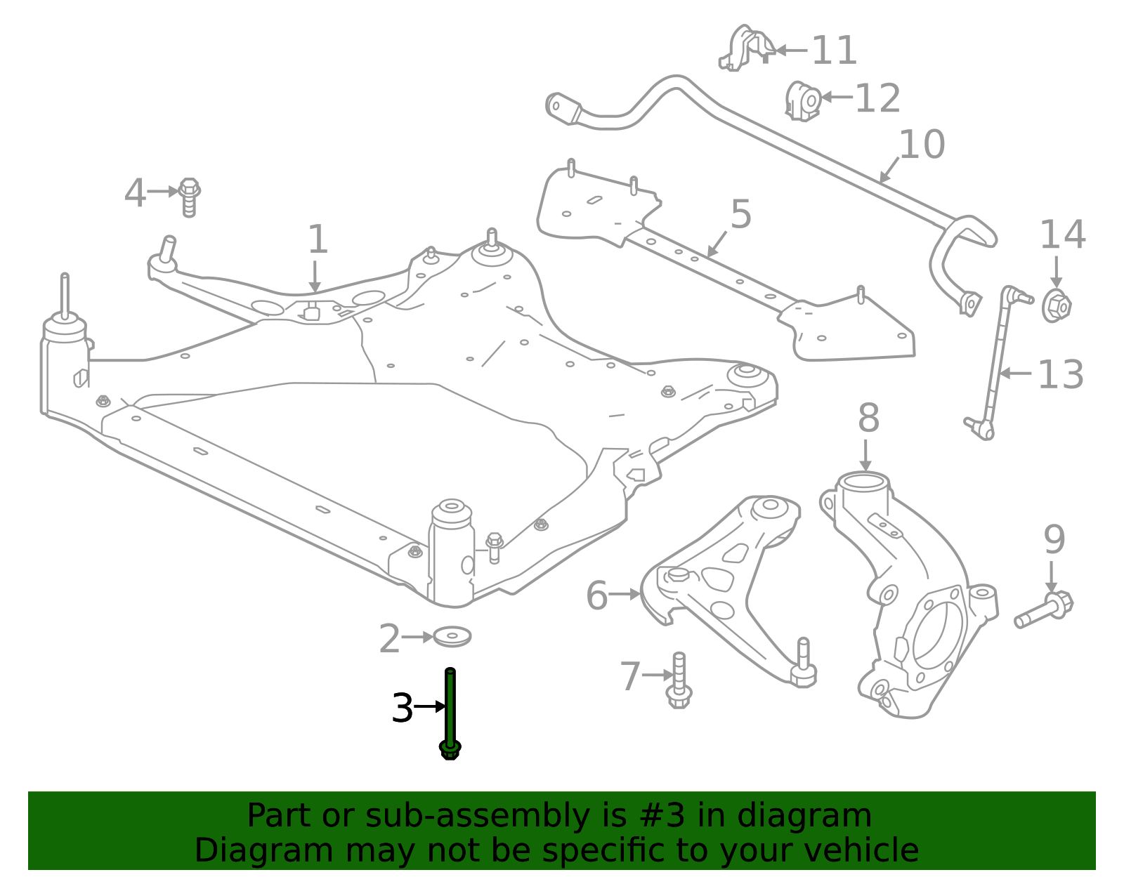 2016-2024 Nissan Lower Control Arm Front Bolt 54459-JA060 | Ziegler ...