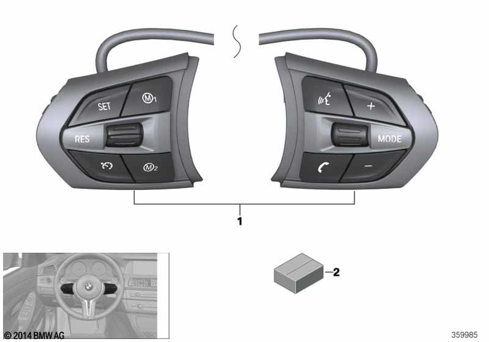 2011-2021 BMW Switch, Mf Steering Wheel, M-Sport 61317849410 | Retail ...