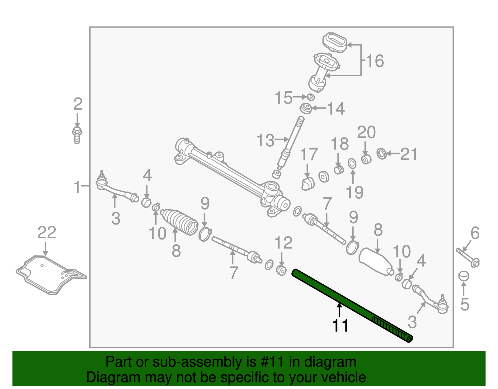 2020-2022 Kia Sportage Rack And Pinion Rack Gear 57730-M5000 | Retail ...
