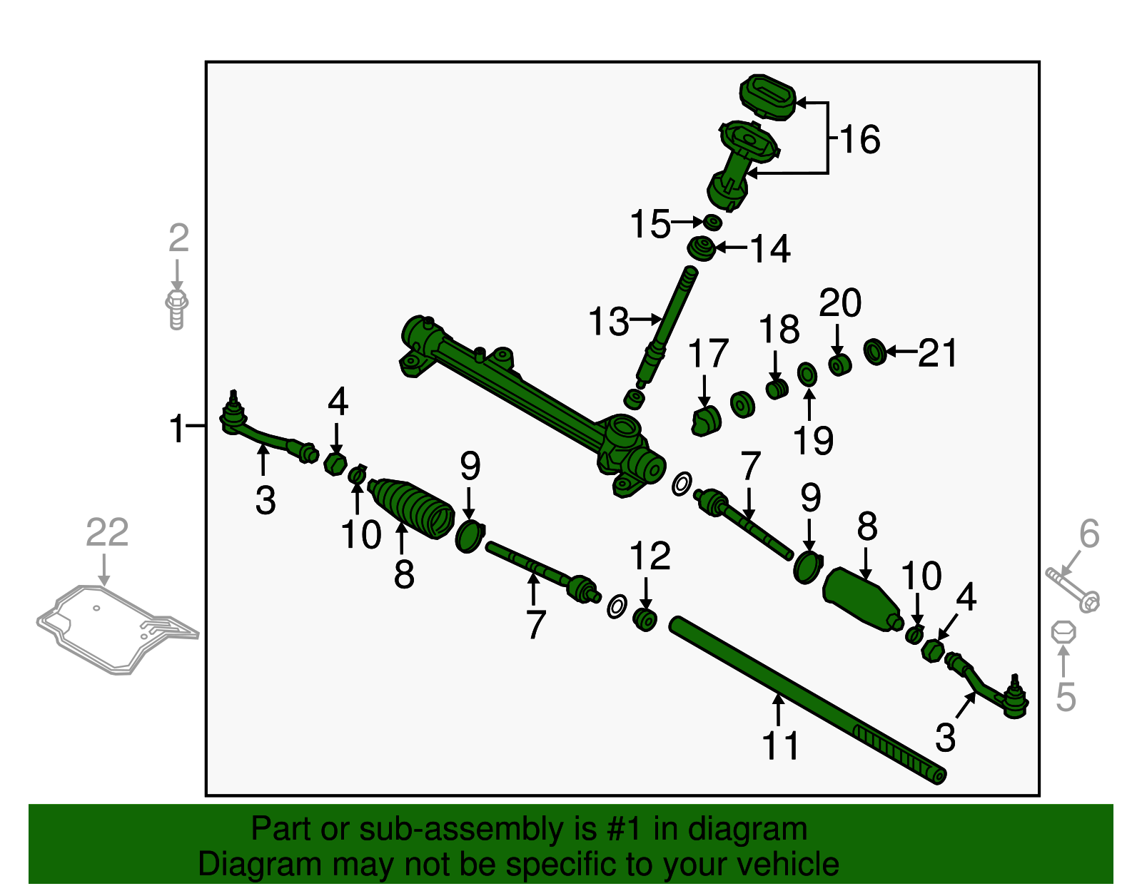 56500-D3000 - Steering Gear 2016-2019 Kia Sportage | Kia.Parts Store