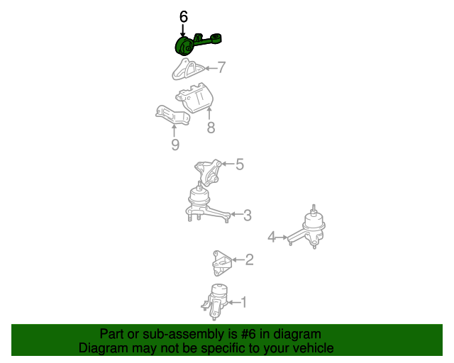 12363-0H050 - Engine Support Rod 2004-2008 Toyota | Longo Toyota Parts