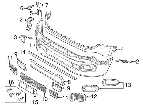 Bumper & Components - Front for 2015 Jeep Renegade | EastcoastMoparts