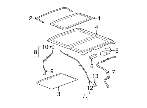 Sunroof for 2007 Cadillac DTS | GMPartsDirect.com
