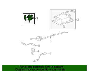 2006-2012 Toyota Valve Assembly, Vacuum Switching, No. 1 25860-0V020 ...