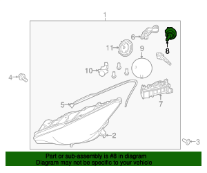 KE260-89964 - Headlight Bulb 2017-2019 Infiniti QX30 | AutoNationParts.com