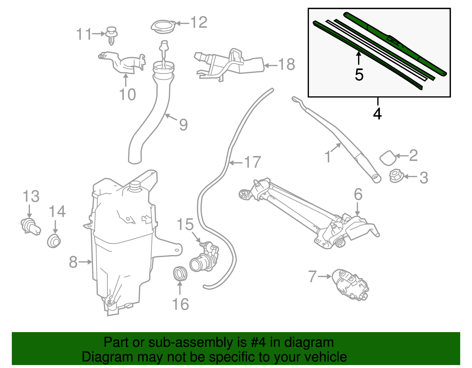 85212-0R050 - Wiper Blade - 2013-2019 Toyota | Toyota Parts Delivered