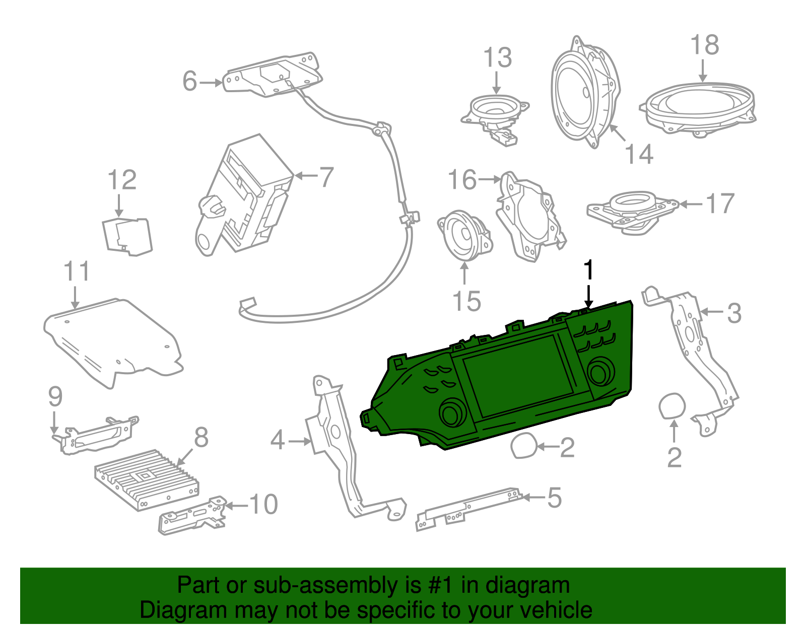 86140-07010 - Radio 2013-2014 Toyota Avalon | AutoNation Parts