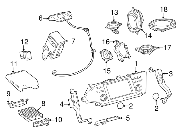 2013-2014 Toyota Avalon Amplifier 86280-07050 | Toyota Parts Center