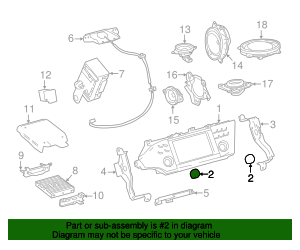 2013-2018 Toyota Avalon Radio Knob 86128-07040 | Toyota Parts Center