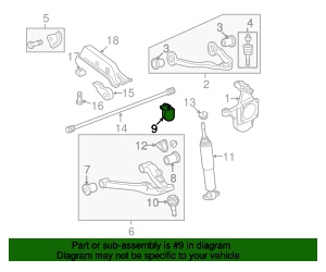 2007-2010 GM Suspension Control Arm Bumper 15835667 | NewGMParts.com