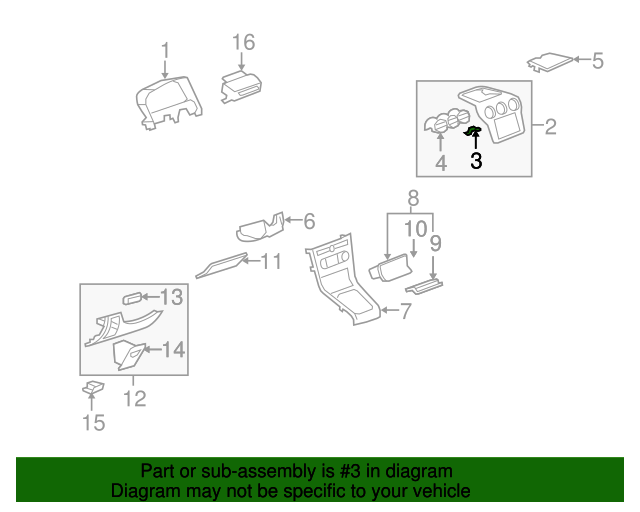2008-2015 GM Instrument Panel Trim Panel Bracket 19169274 ...