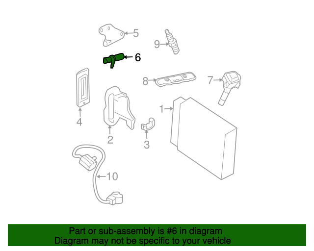 1991-2019 Ford Engine Crankshaft Position Sensor 1W7Z-6C315-AB ...