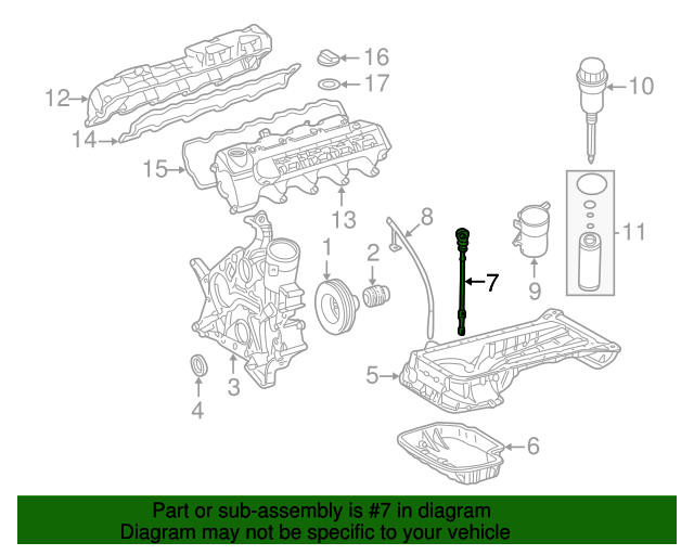 2001-2023 Mercedes-Benz Engine Oil Dipstick Tube Cap 646-010-00-35 | MB ...