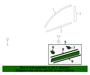 75073-42021 - Door Molding 2017-2018 Toyota RAV4 | AutoNationParts.com