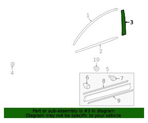 2013-2018 Toyota RAV4 Door Applique (Left, Front, Rear) 75756-0R010 ...