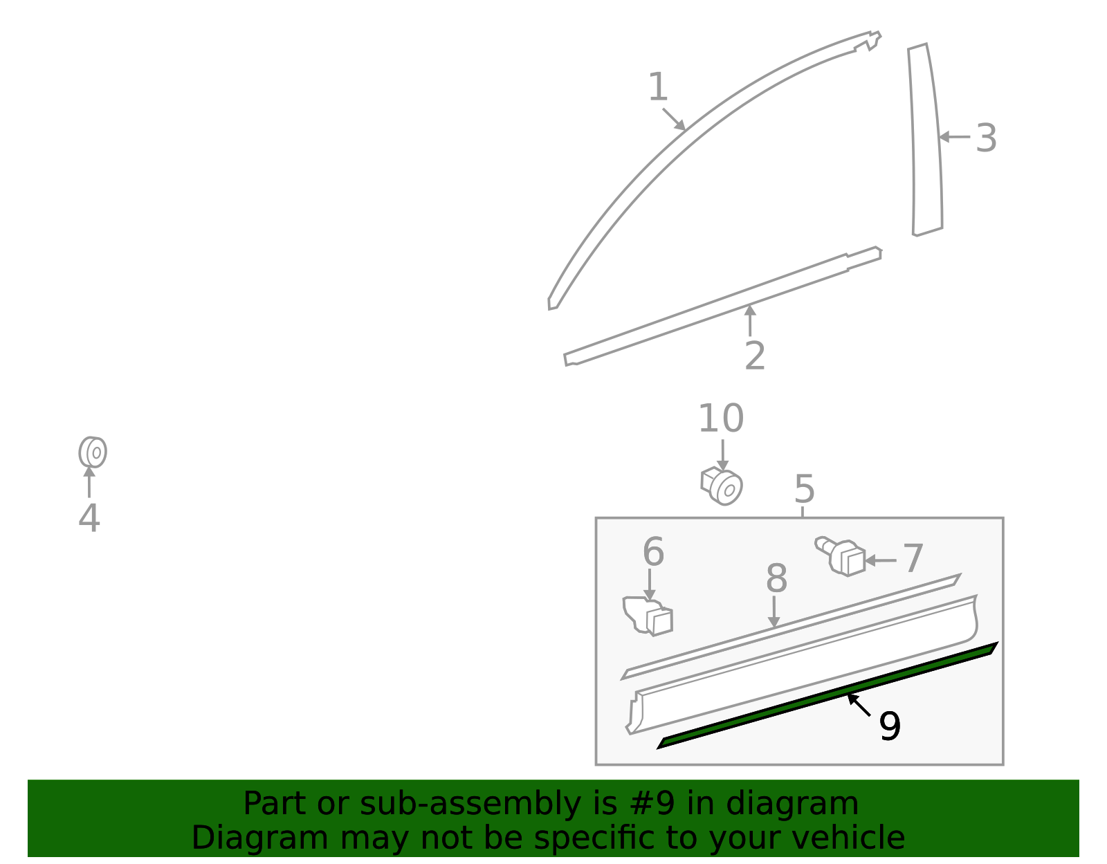 2014-2018 Toyota RAV4 Lower Molding Pad 75787-0R010 | Toyota Parts Center