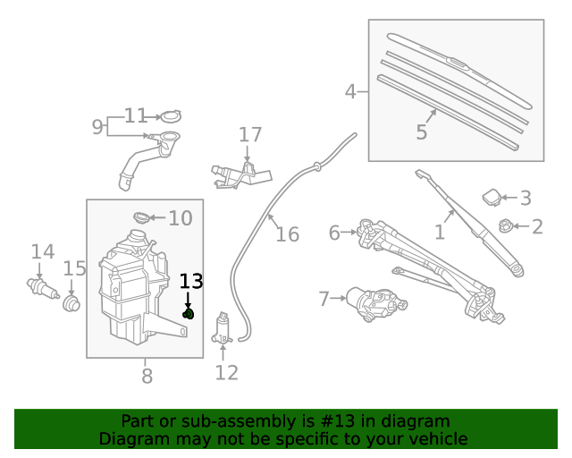 1996-2024 Lexus Windshield Washer Pump Grommet 90068-32002 | OEM Parts ...