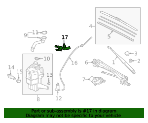 85381-30230 - Windshield Washer Nozzle 2013-2024 Lexus ...