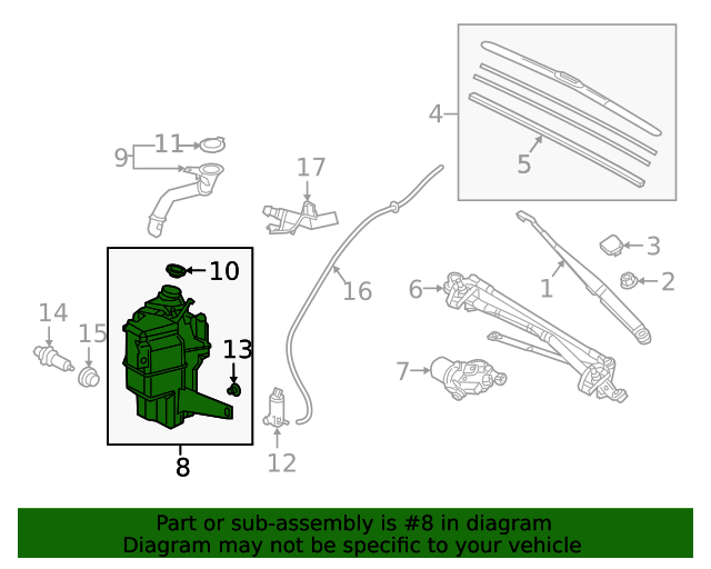 2019-2023 Lexus Washer Fluid Reservoir 85315-06230 | AutoNationParts.com