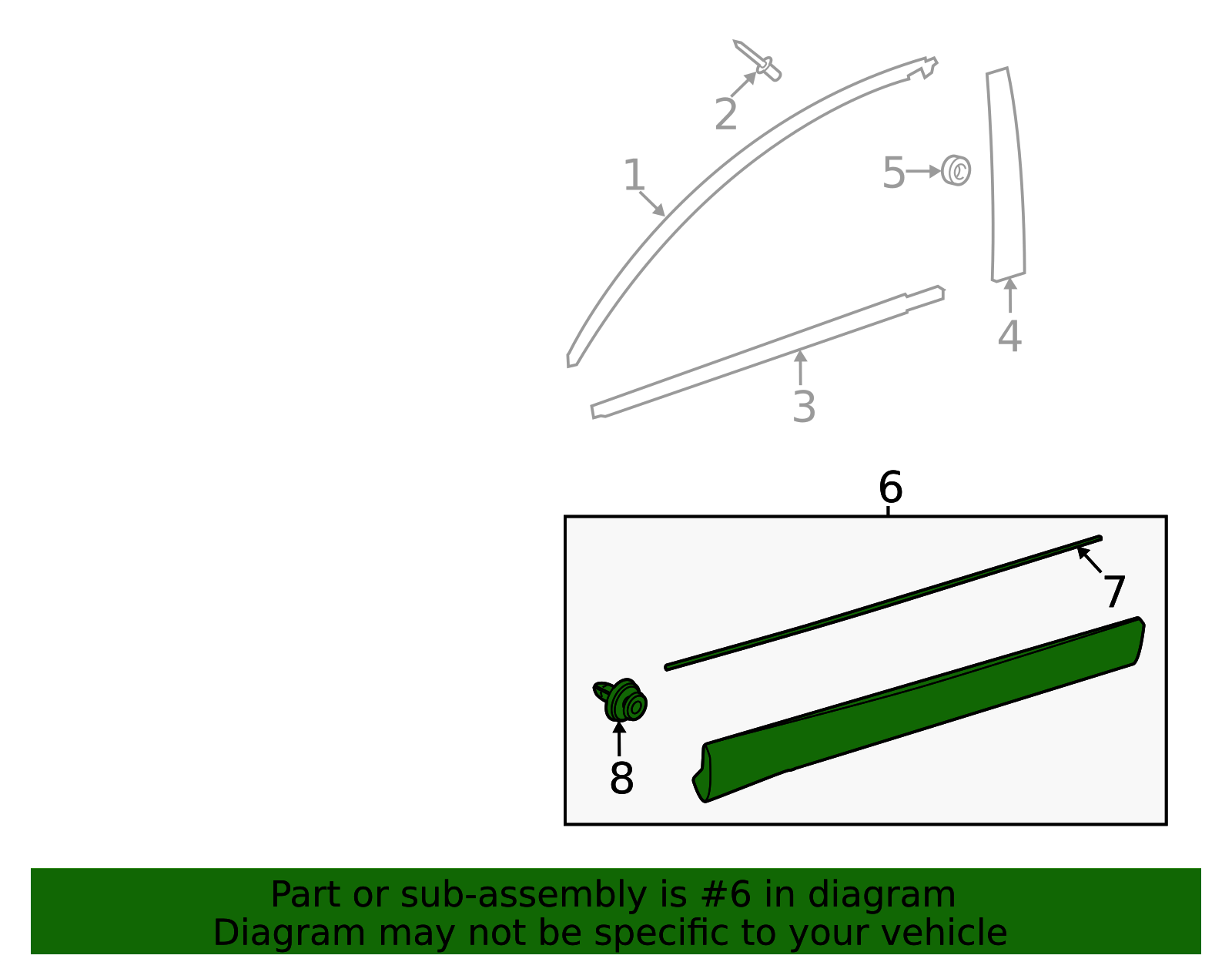 2021-2024 Toyota Venza Body Side Molding 75074-48010 | OEM Parts Online