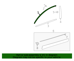 75071-48110 - Reveal Molding 2021-2023 Toyota Venza | Longo Toyota Parts