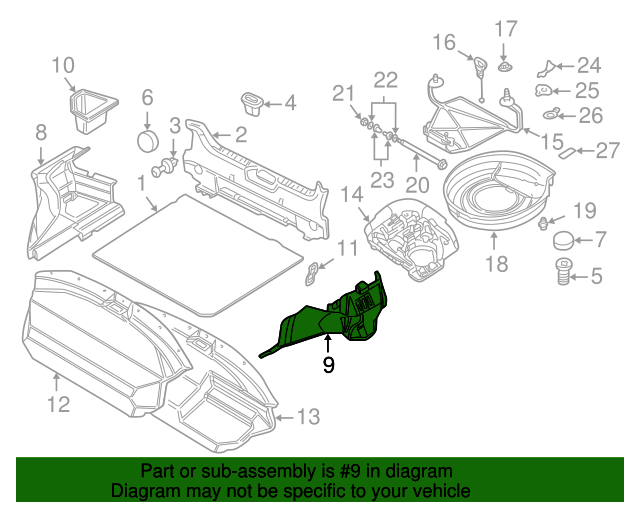 Genuine BMW 51-47-8-401-855 | Trunk Side Trim | FREE Shipping on Most ...