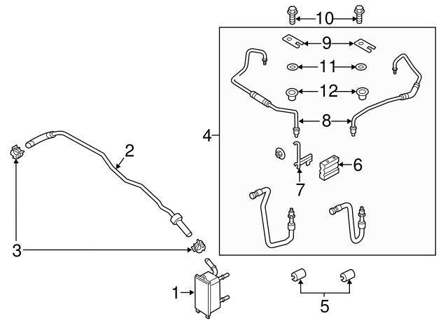 W712146-S437 - Trans Cooler Bolt 2011-2023 Ford | Ford Parts Direct