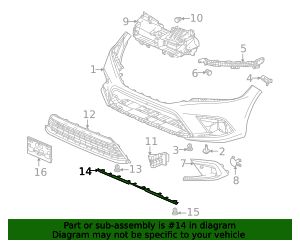 2022-2024 Honda Civic Air Deflector 71105-T20-A00 | Honda Factory Parts