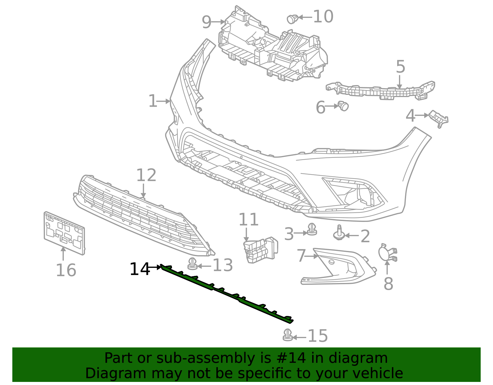 71105-T60-J00 - Air Deflector 2023-2024 Honda Civic | Honda Parts Online