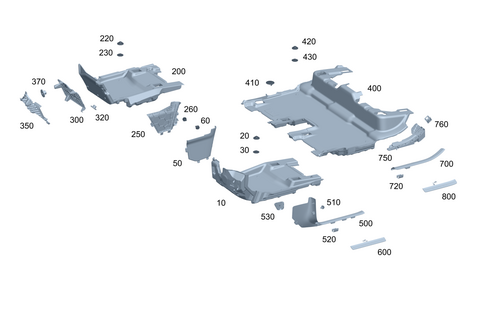 Floor Covering, Entrance Trim and Footrest in Driver Compartment for ...