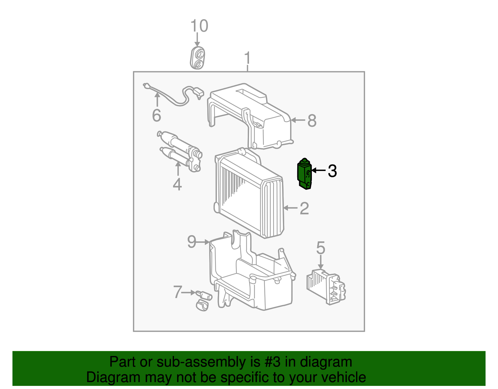 Genuine Toyota Expansion Valve part# 88515-0C070 for 2001-2007 Toyota ...