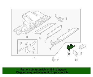 8S1-857-131-3Q7 - Latch 2016-2023 Audi | Audi OEM Parts