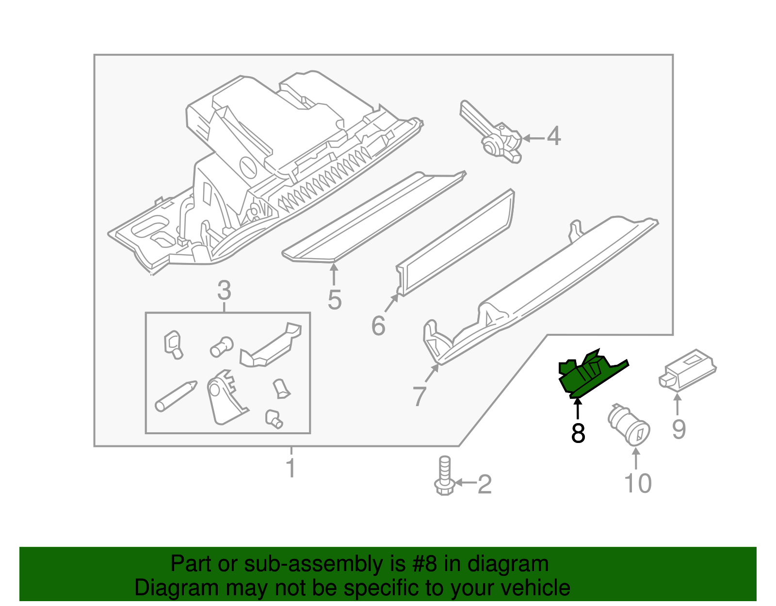 8S1-857-131-3Q7 - Latch 2016-2023 Audi | Audi OEM Parts