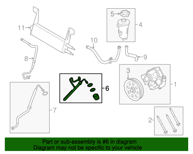 2011-2012 Ford Power Steering Pressure Hose BC3Z-3A719-G | TascaParts.com