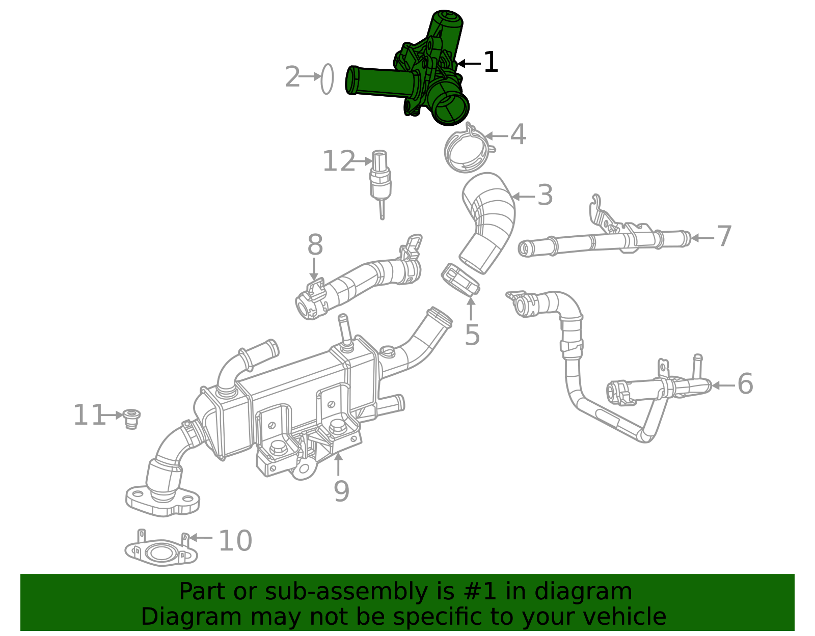 2016-2025 Mopar Egr Valve 05281256AH | Mopar Parts Canada
