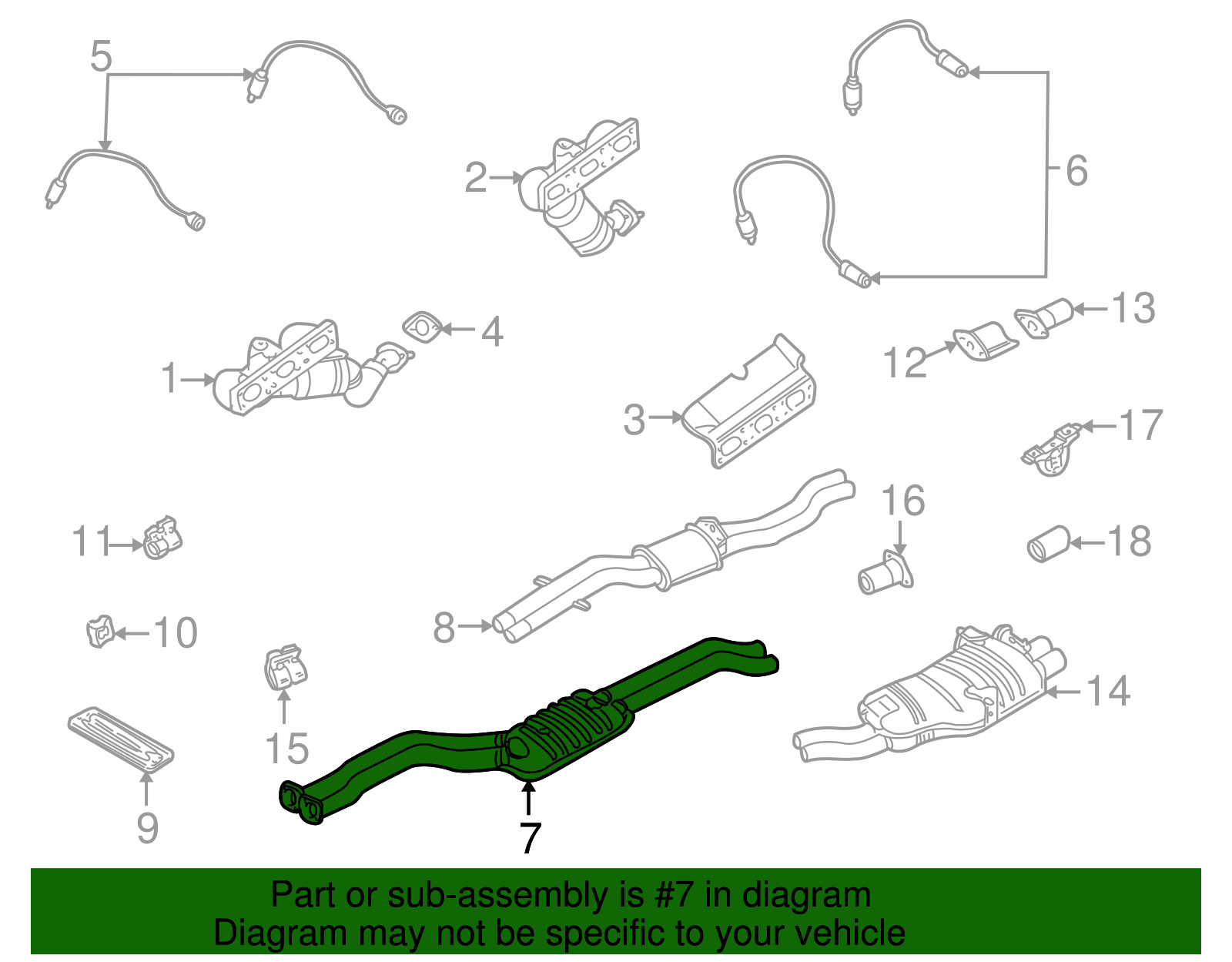18107504168 - 2001-2006 BMW Front Muffler (18-10-7-504-168) | BMW of ...