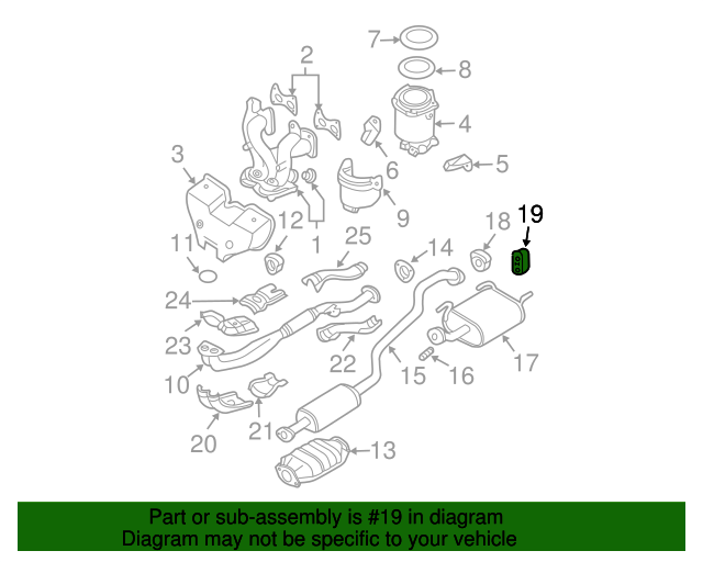 2000-2006 Nissan Sentra Rear Muffler Rubber Mount 20651-4M410 | QuirkParts