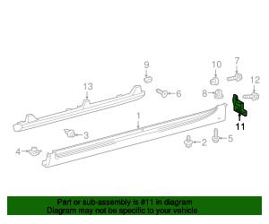 2015-2017 Toyota Camry Rocker Panel Molding Cap 75861-06130 | Toyota ...