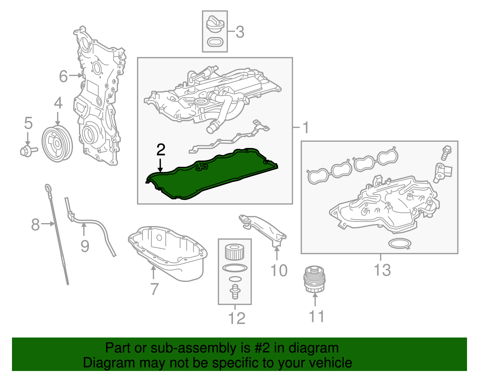 11213-36050 - Engine Valve Cover Gasket 2015-2024 Lexus | AutoNation Parts