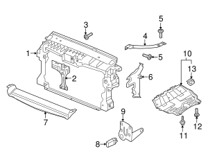 5N0-121-341-A - Lower Air Guide 2009-2011 Volkswagen Tiguan ...