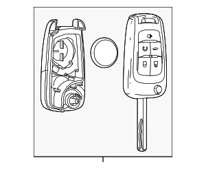 2012-2018 Chevrolet Keyless Entry Transmitter 13584828 | TascaParts.com