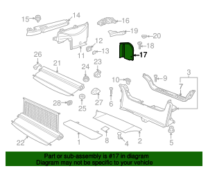 51478401834 - 1999-2002 BMW Z3 Corner Trim (51-47-8-401-834) | BMW of ...
