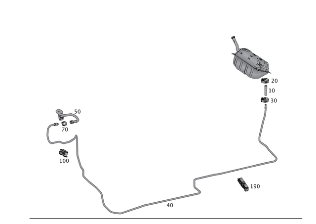 172-470-01-75 - Fuel Hose 2012-2016 Mercedes-Benz SLK350 | Mercedes ...
